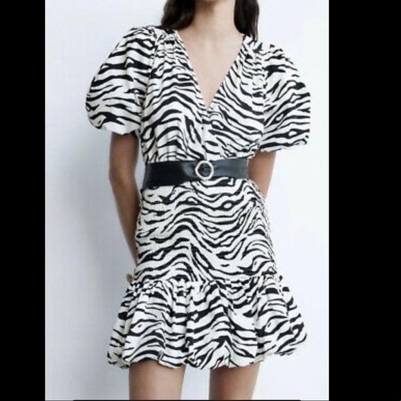 Zara | Dresses | Zara Zebra Print Dress | Poshmark